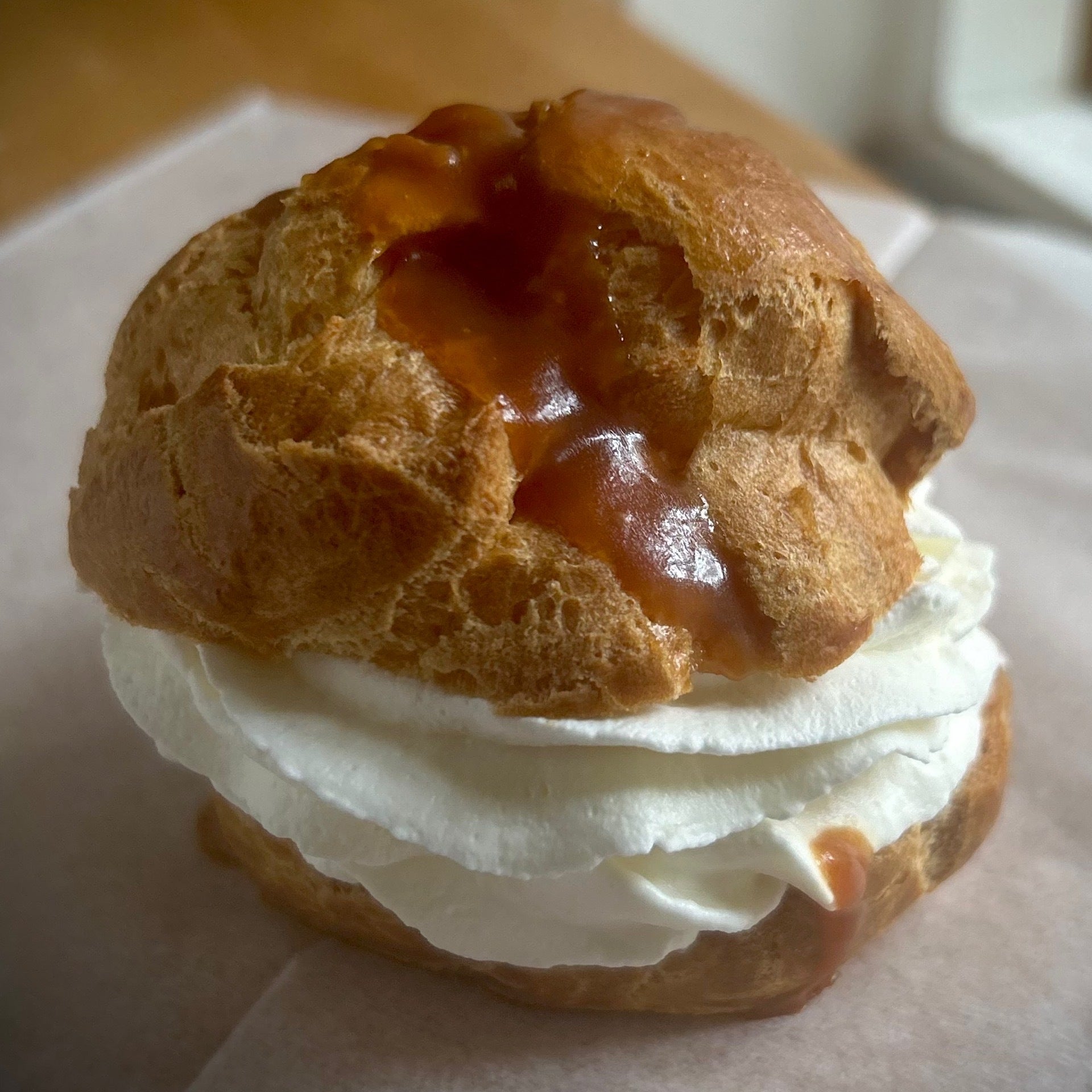 Salted Caramel Cream puff | Pastry Pants